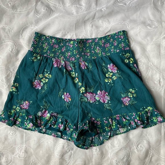 Justice | Bottoms | Justice Girls Green Floral Print Shorts Size 618 ...
